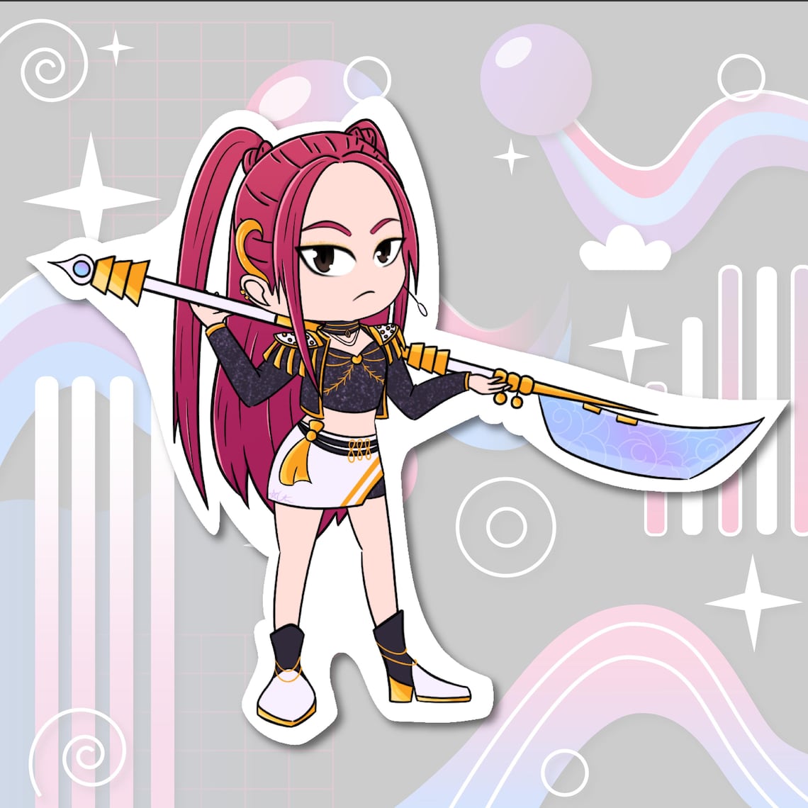 Huntrix Girls Sticker Set - K-pop Demon Hunters - Etsy