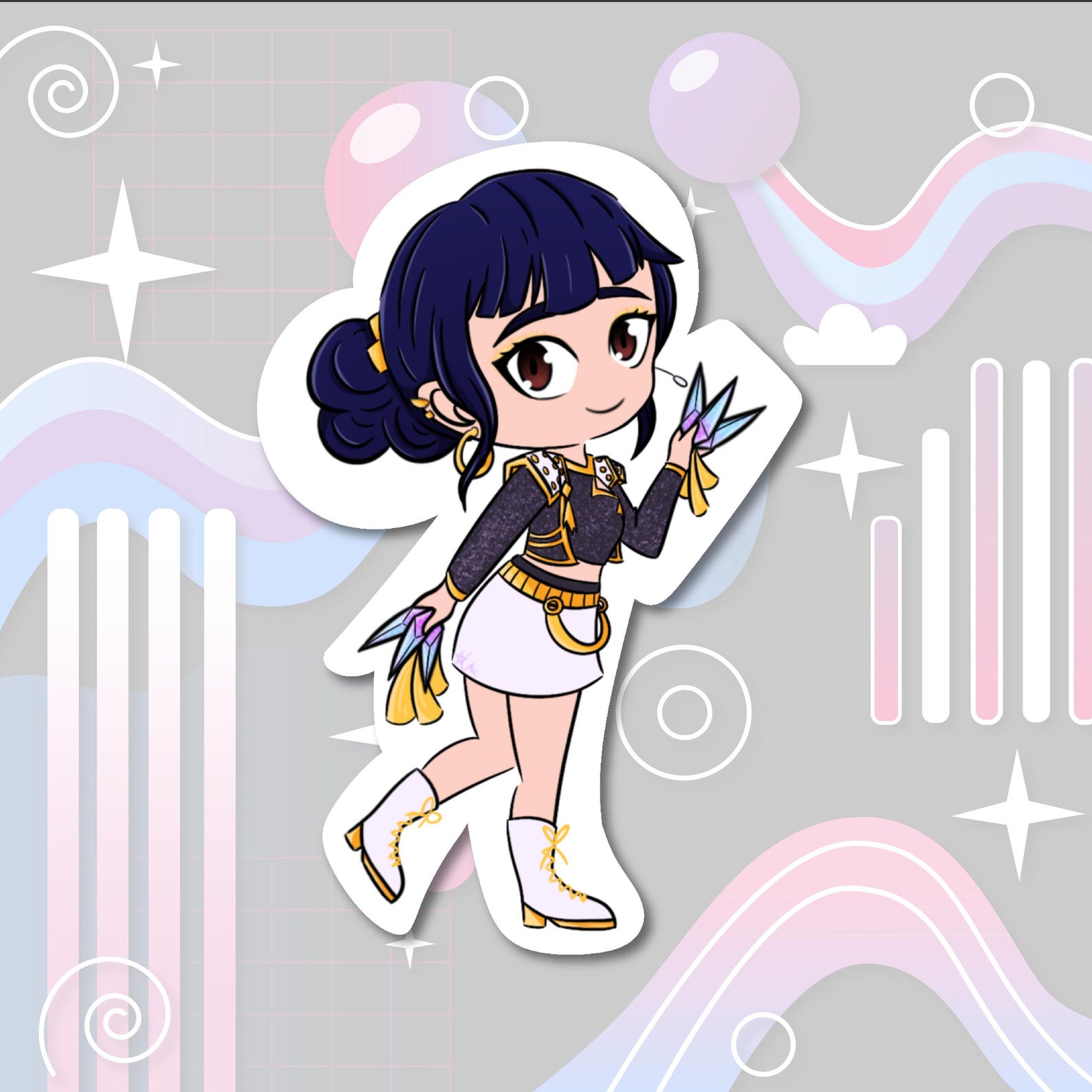 Huntrix Girls Sticker Set - K-pop Demon Hunters - Etsy