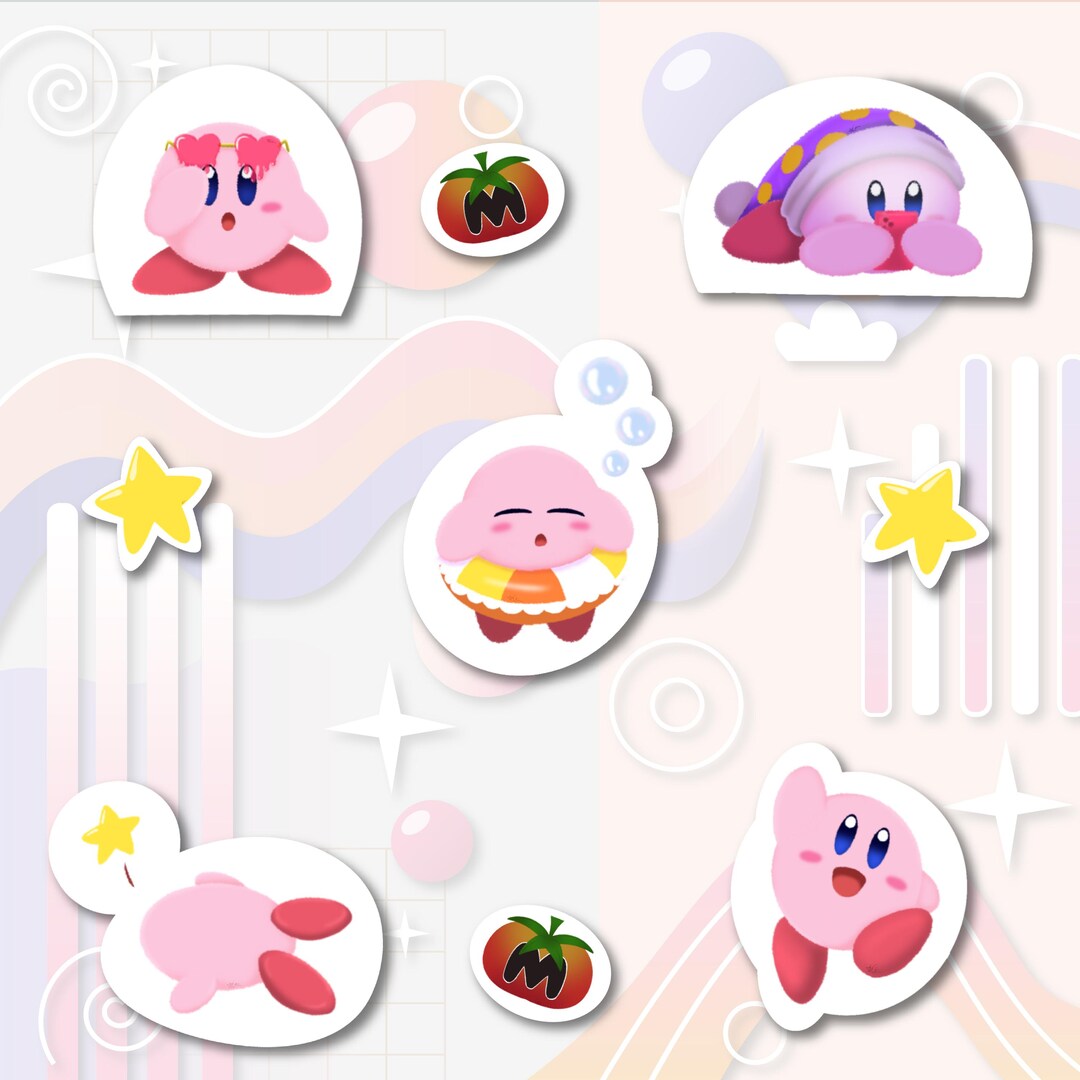 Cute Kirby Stickers - Vinyl Sticker Sets - Etsy