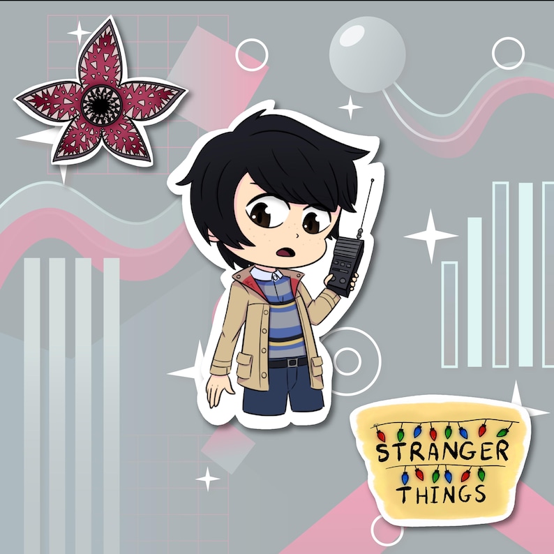 Stranger Things Chibi Sticker Set | Hawkins Crew Fan Art Stickers - Etsy