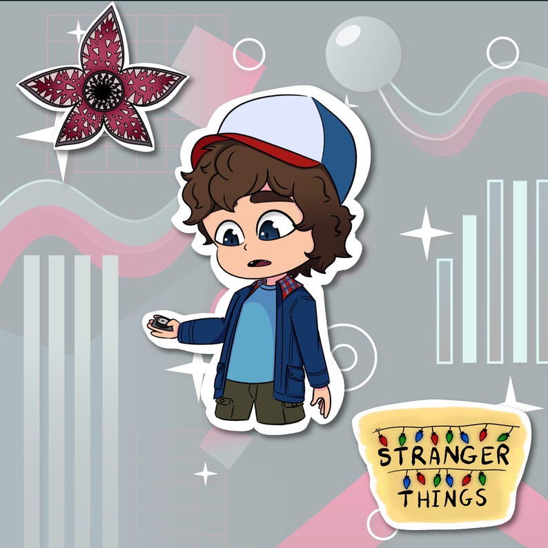 Stranger Things Chibi Sticker Set | Hawkins Crew Fan Art Stickers - Etsy