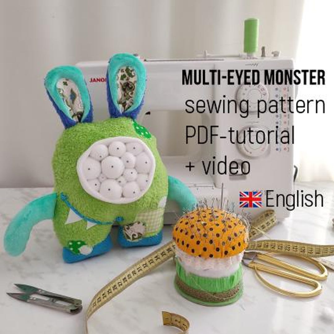 Monster Plush Sewing Pattern | DIY Multi-eyed Monster Toy | Soft Toy ...