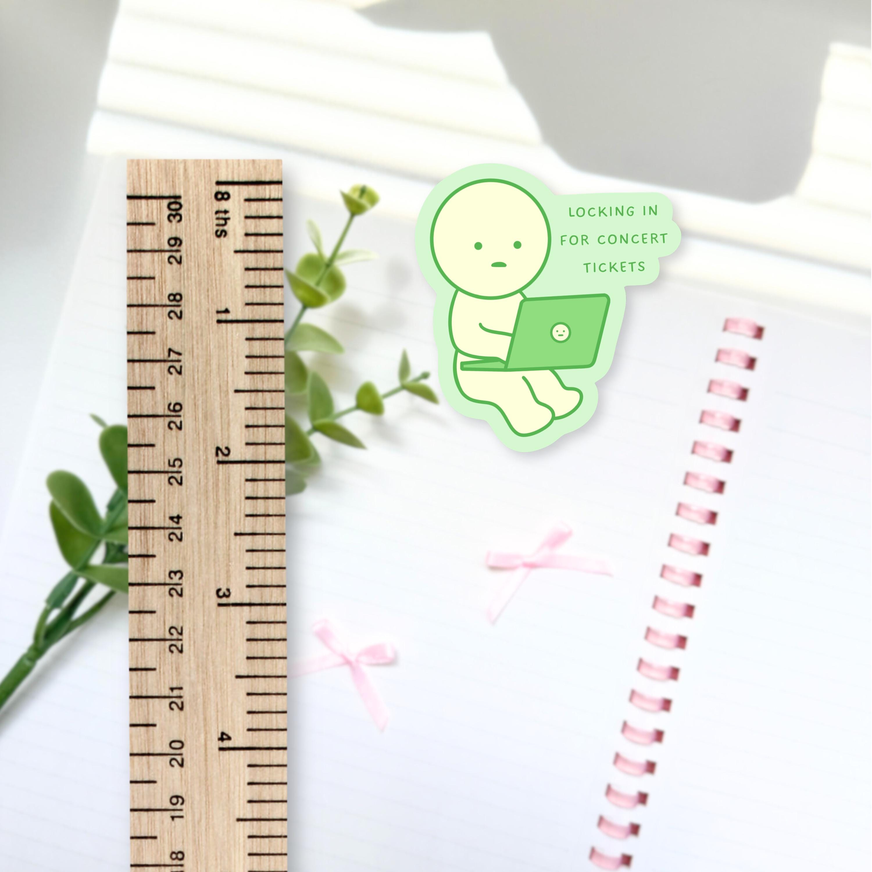 Locking in for Concert Tickets | Waterproof Glossy Vinyl Sticker ...