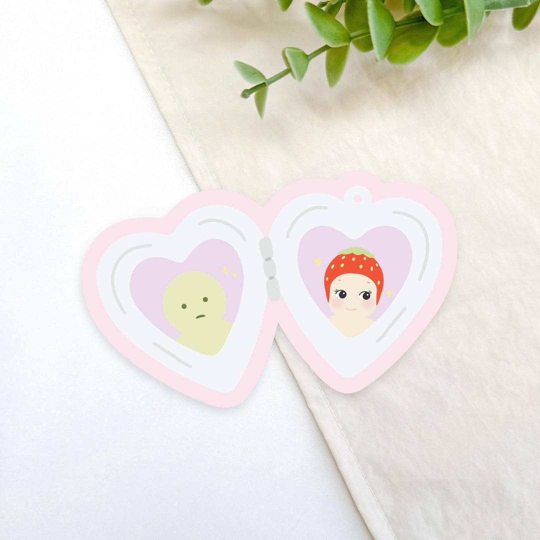 Silly Angel Locket | Waterproof Glossy Vinyl Sticker | Journaling ...