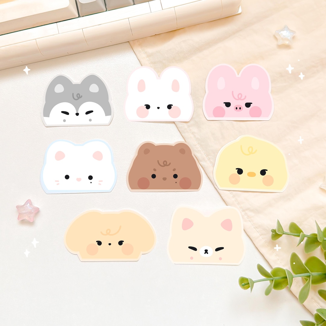 Chibi Zoo Buddies Mini Peekers | Waterproof Glossy Vinyl Sticker ...