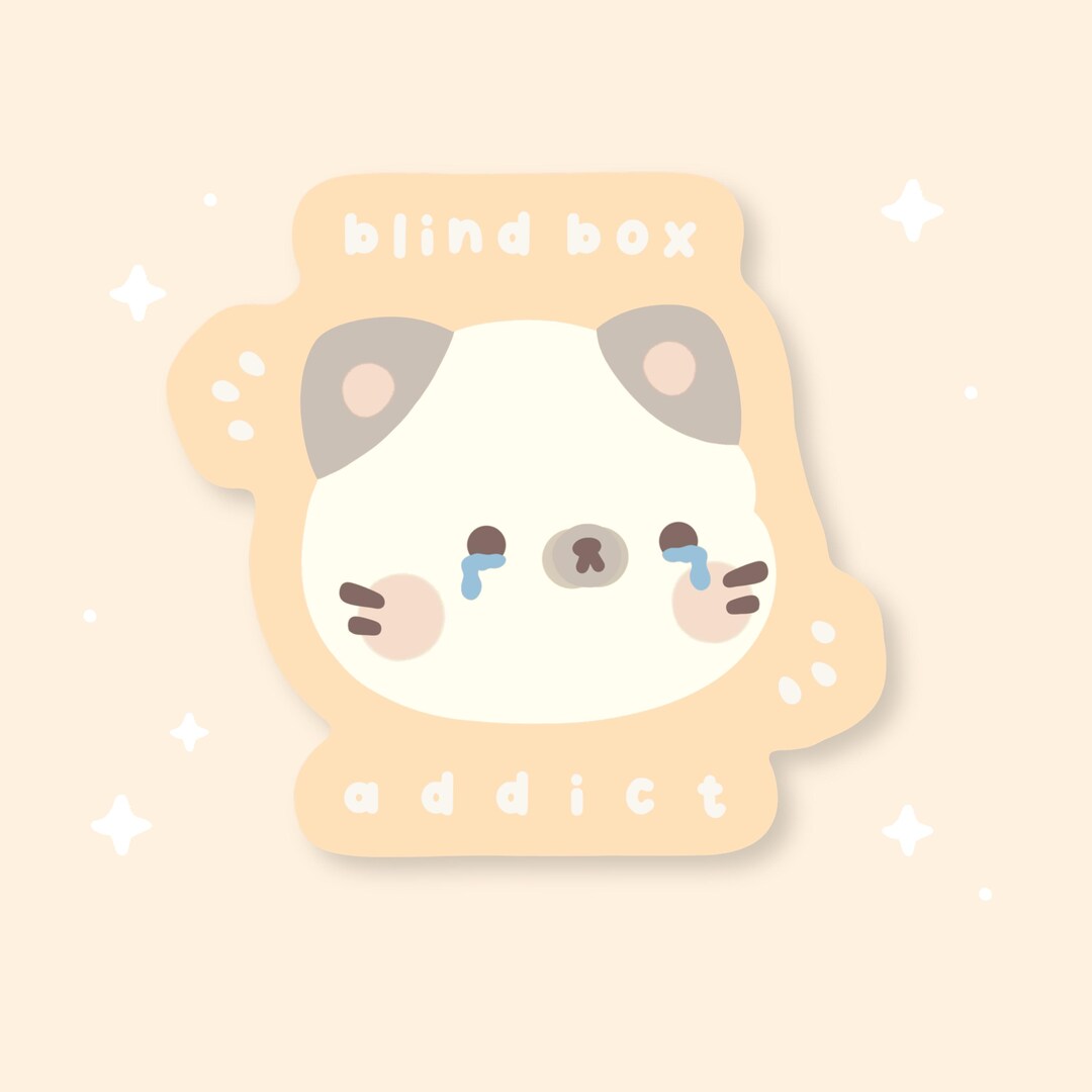Blind Box Addict Sticker | Waterproof Glossy Vinyl Sticker | Journaling ...