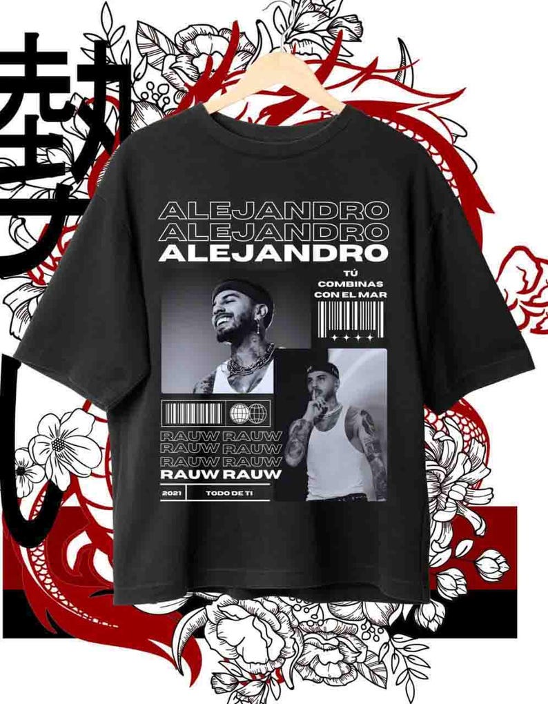 Rauw Alejandro Tshirt, 90s Vintage Tee, Collage Digital Design, Retro ...