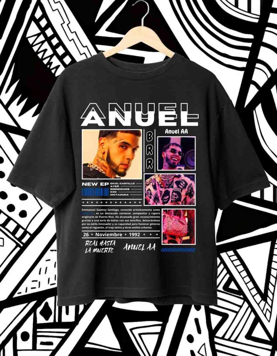 Anuel Aa T-shirt, Rap Artist Tee, Anuel Aa DTF Shirt, Hip Hop Fan Merch ...