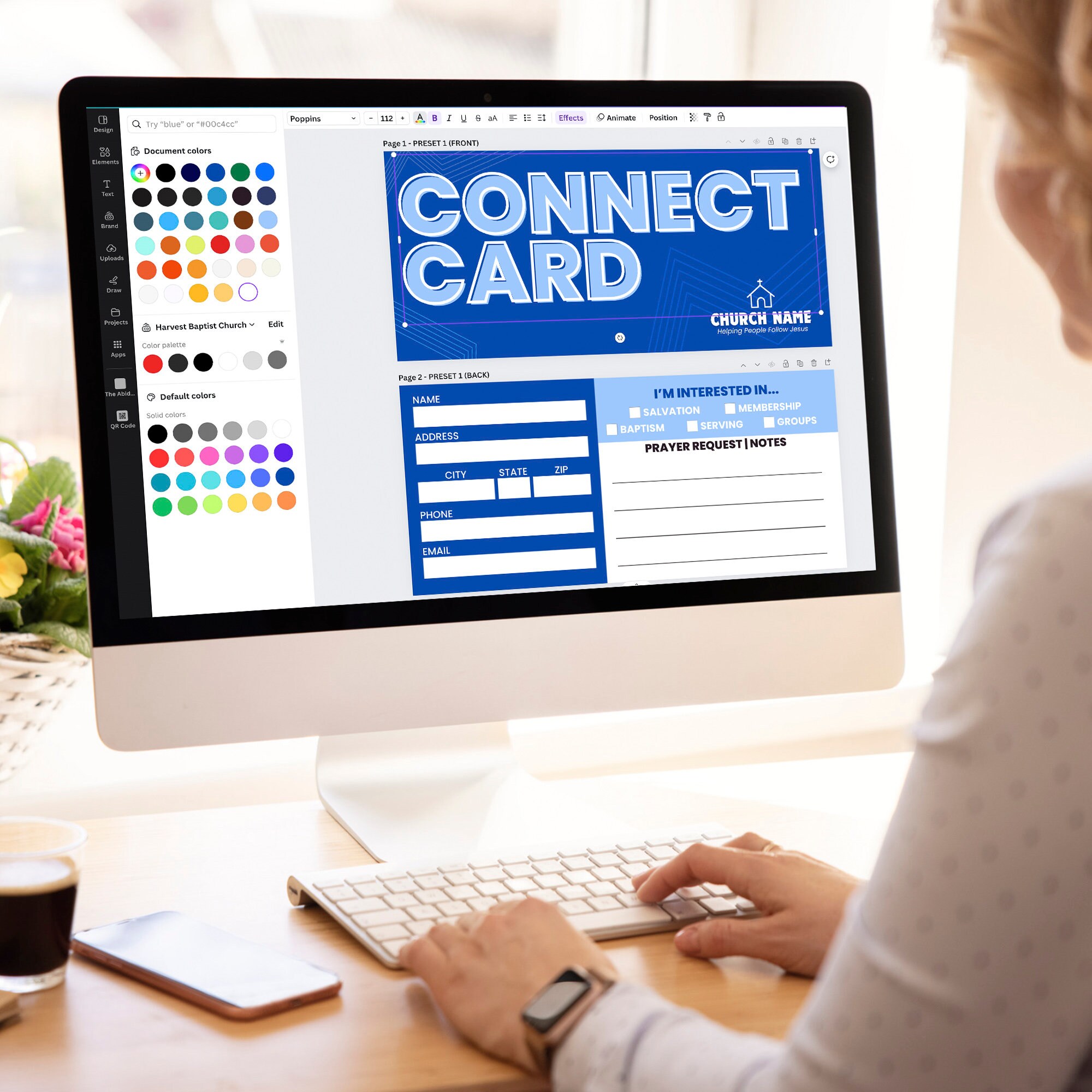 Customizable Church Connect Card Template 10 Preset Designs Canva ...