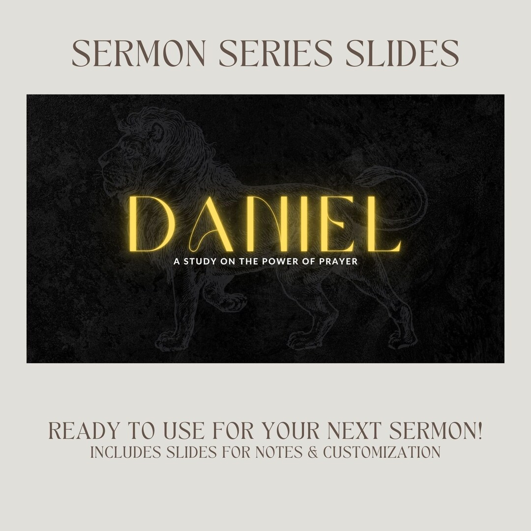 Daniel Sermon Series Slide Template, Perfect for Pastors & Church Media ...