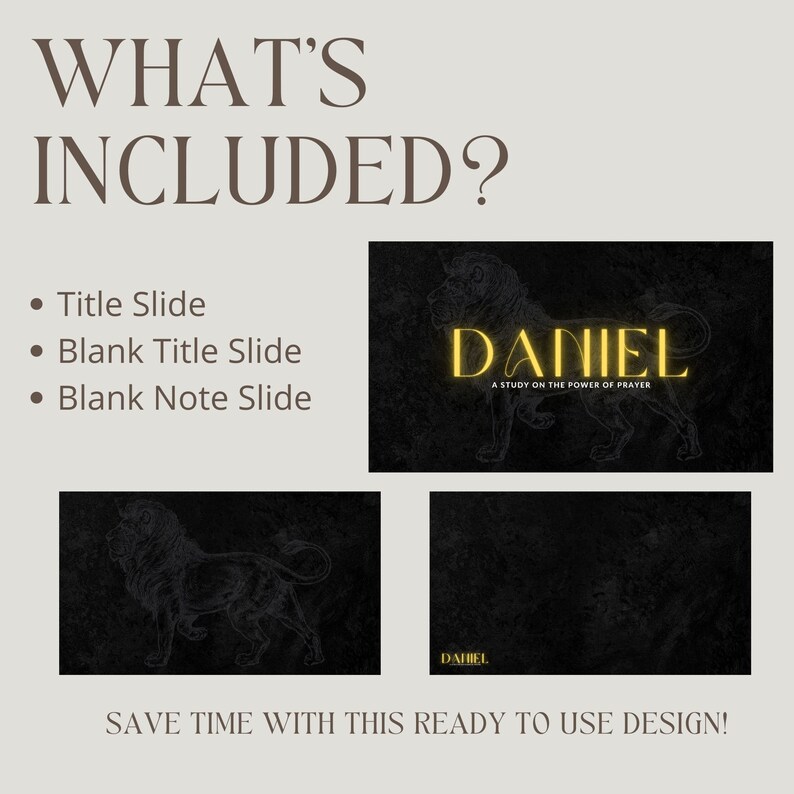 Daniel Sermon Series Slide Template, Perfect for Pastors & Church Media ...
