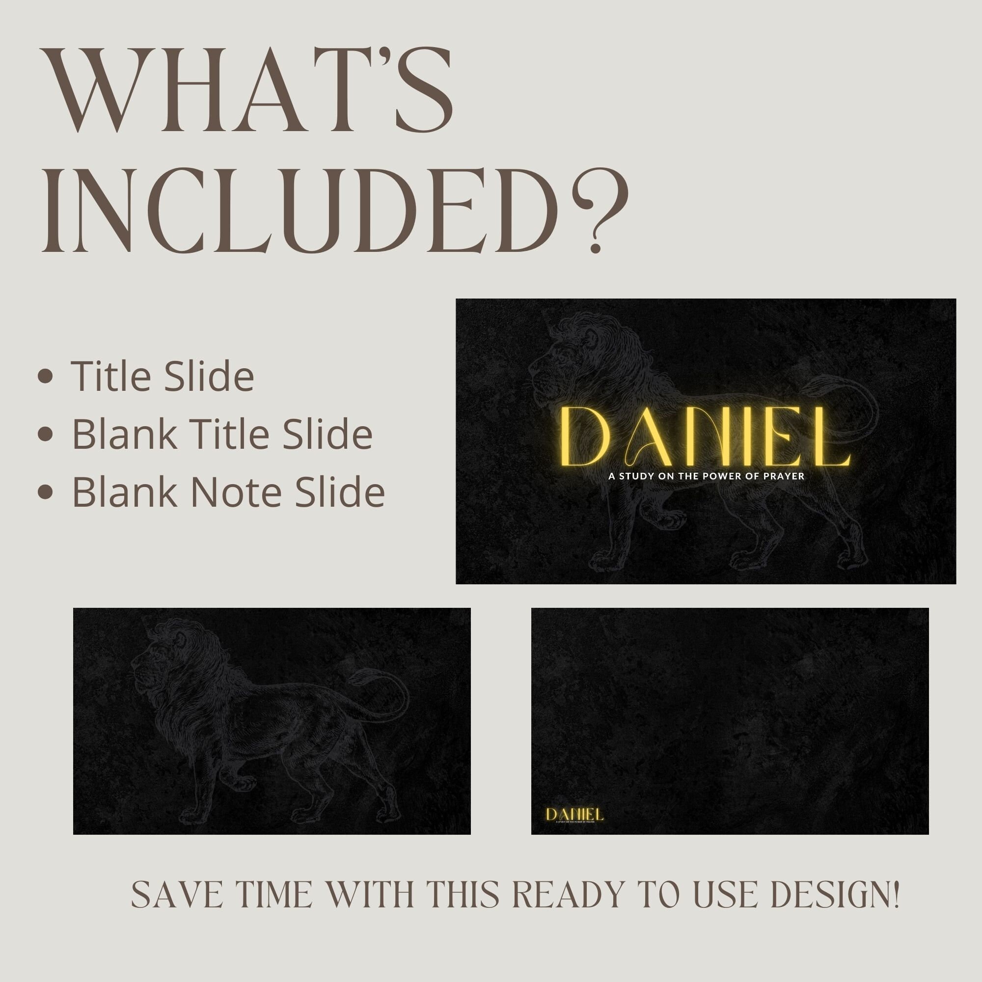 Daniel Sermon Series Slide Template, Perfect for Pastors & Church Media ...