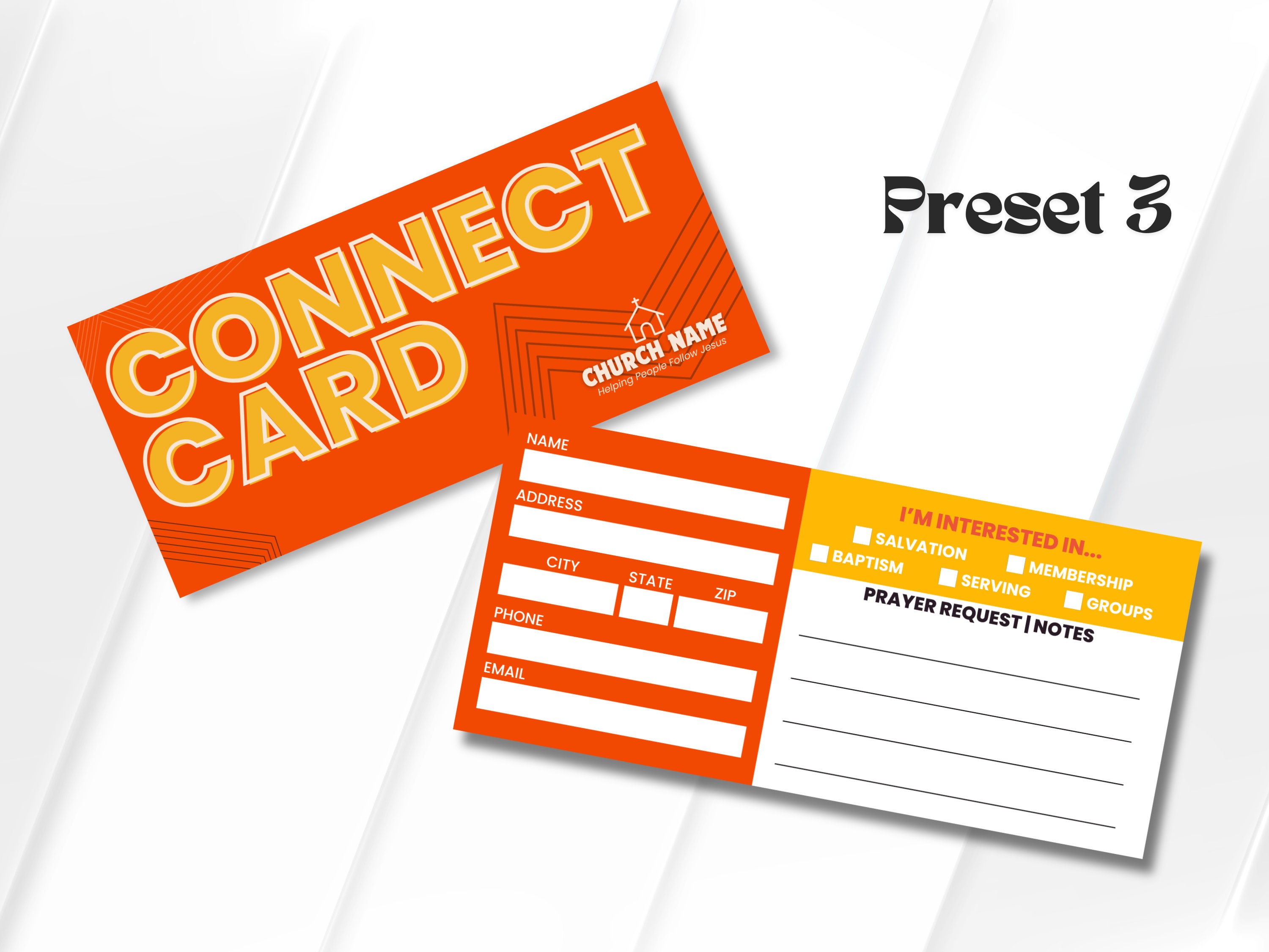 Customizable Church Connect Card Template 10 Preset Designs Canva ...