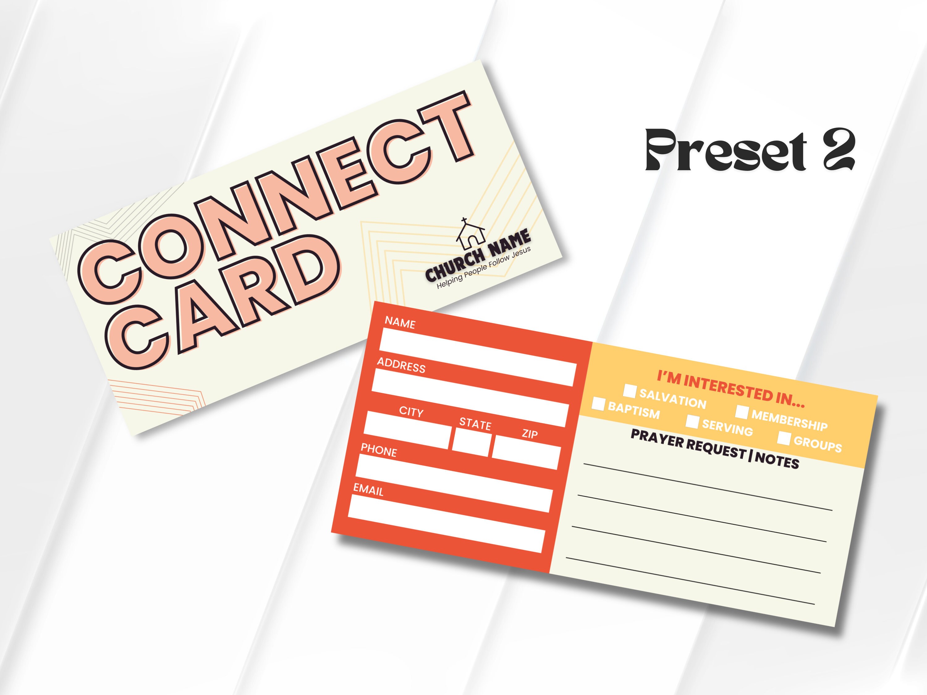 Customizable Church Connect Card Template 10 Preset Designs Canva ...
