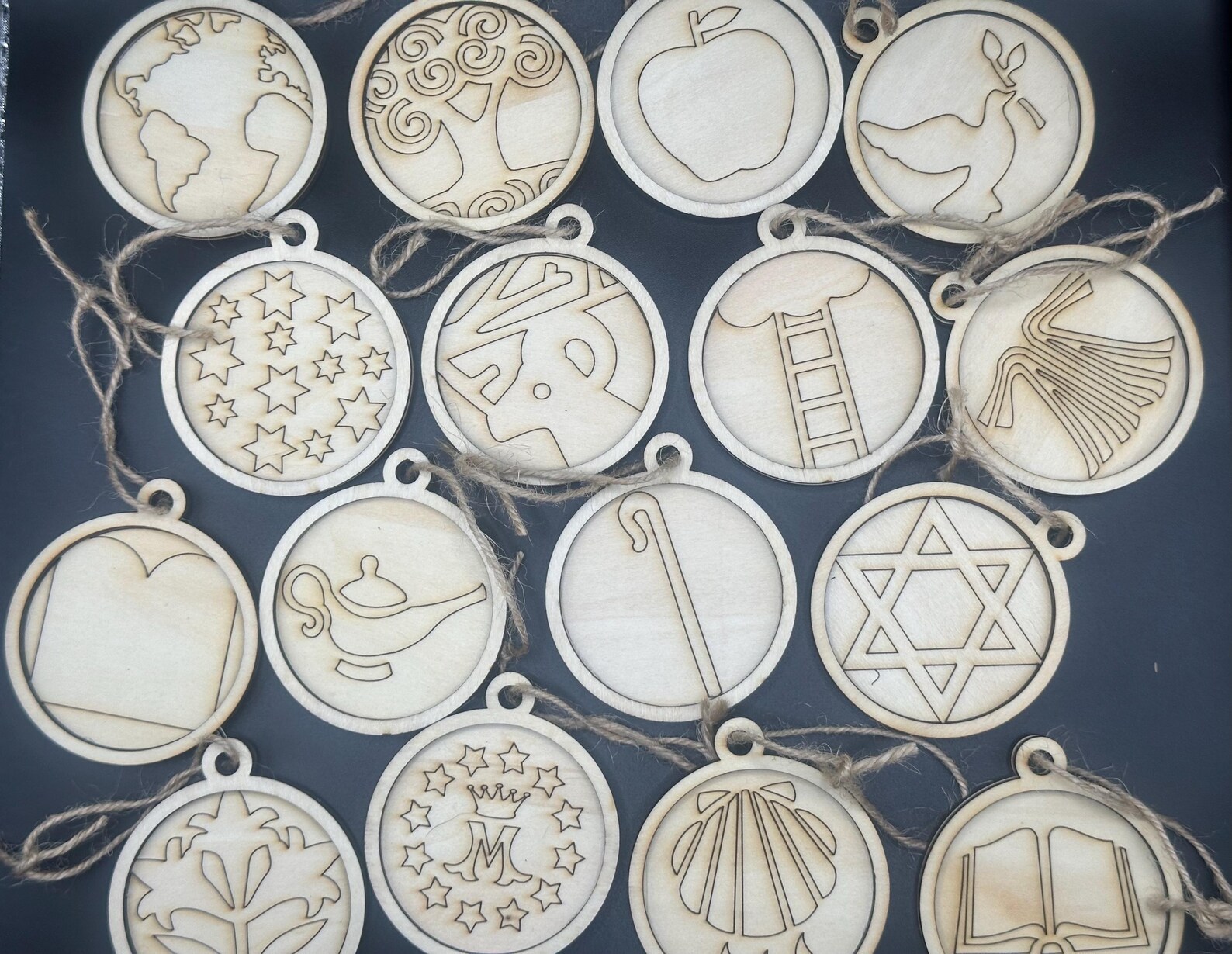 Jesse Tree Ornaments | Handmade Wooden Advent Ornaments | Bible Story ...