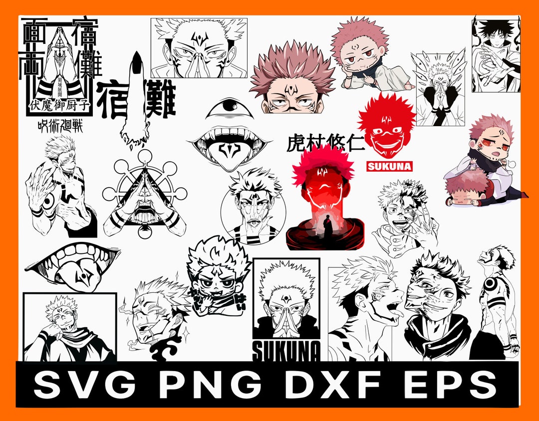 Anime Character PNG SVG EPS Dxf Bundle: Japanese Kawaii Designs ...