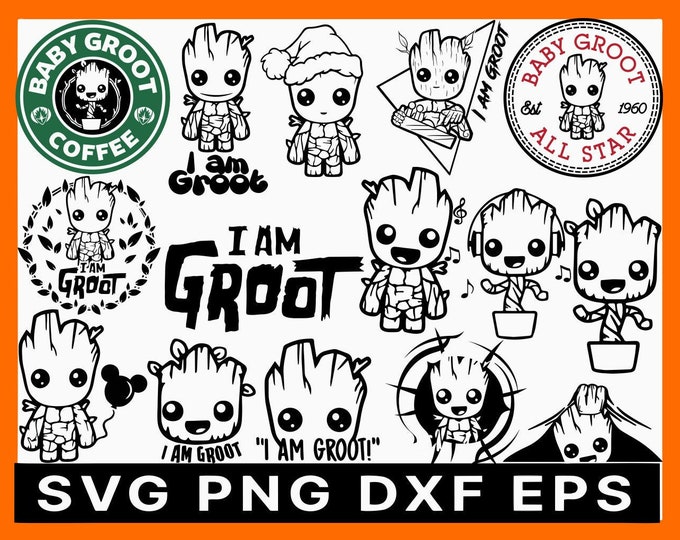 Baby Groot Dancing SVG for Craft Machines Cricut Cameo Silhouette ...