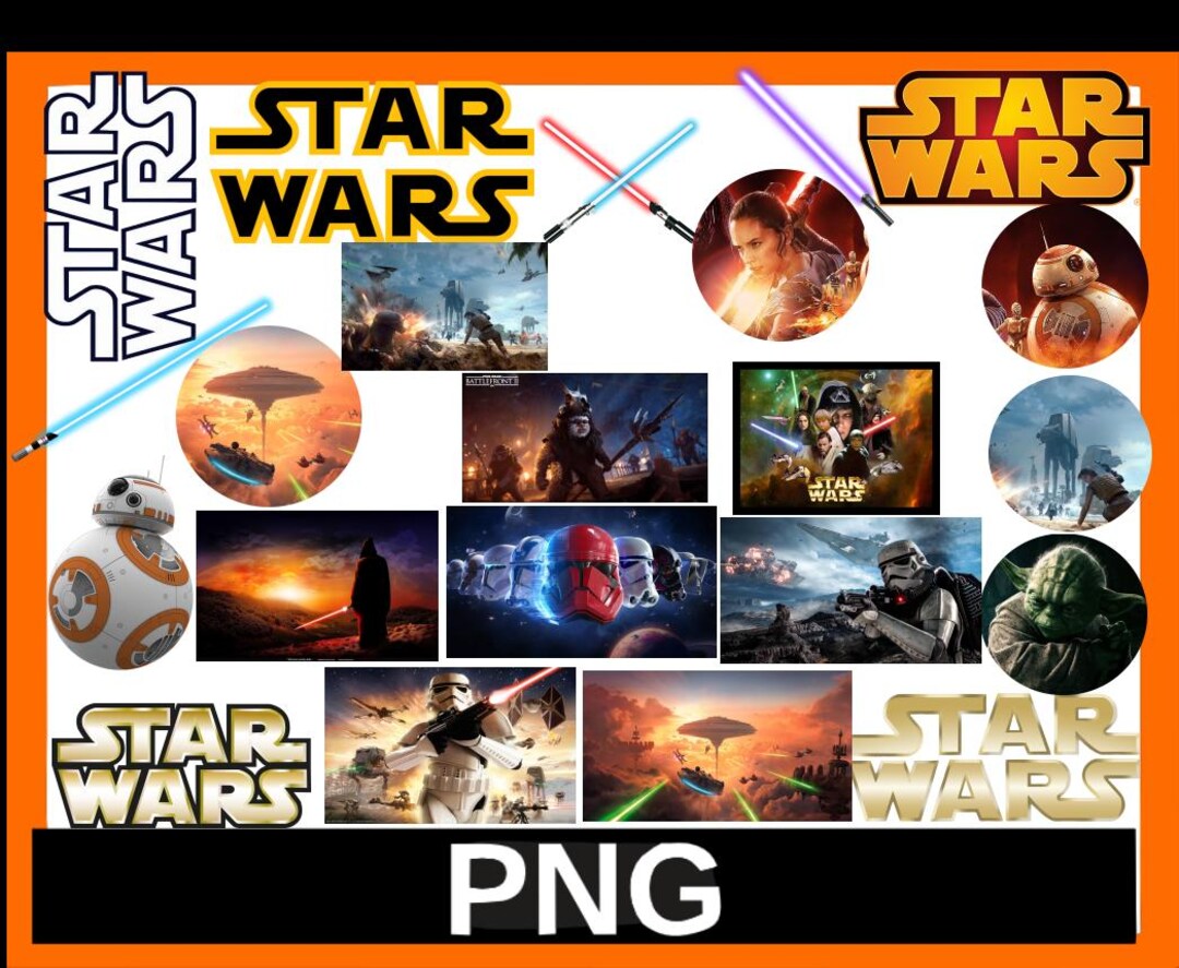 Star Wars PNG Clipart Bundle: Character Silhouettes (digital Files) - Etsy