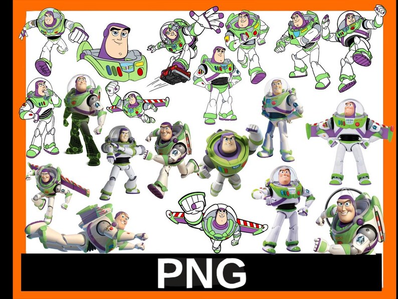 Buzz Lightyear PNG Files: Toy Story Back to School Designs (digital ...