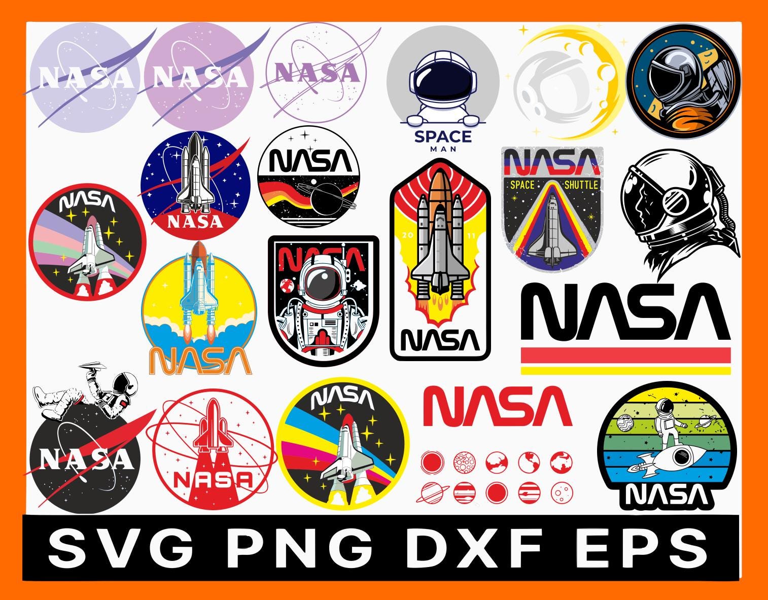 2nd Pack-20 Nasa SVG, Space Svg, Nasa Circle Svg Download, Cosmos Svg ...