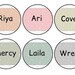 Printable Boho Neutral Dotty Student Name Labels, Editable Round Name ...