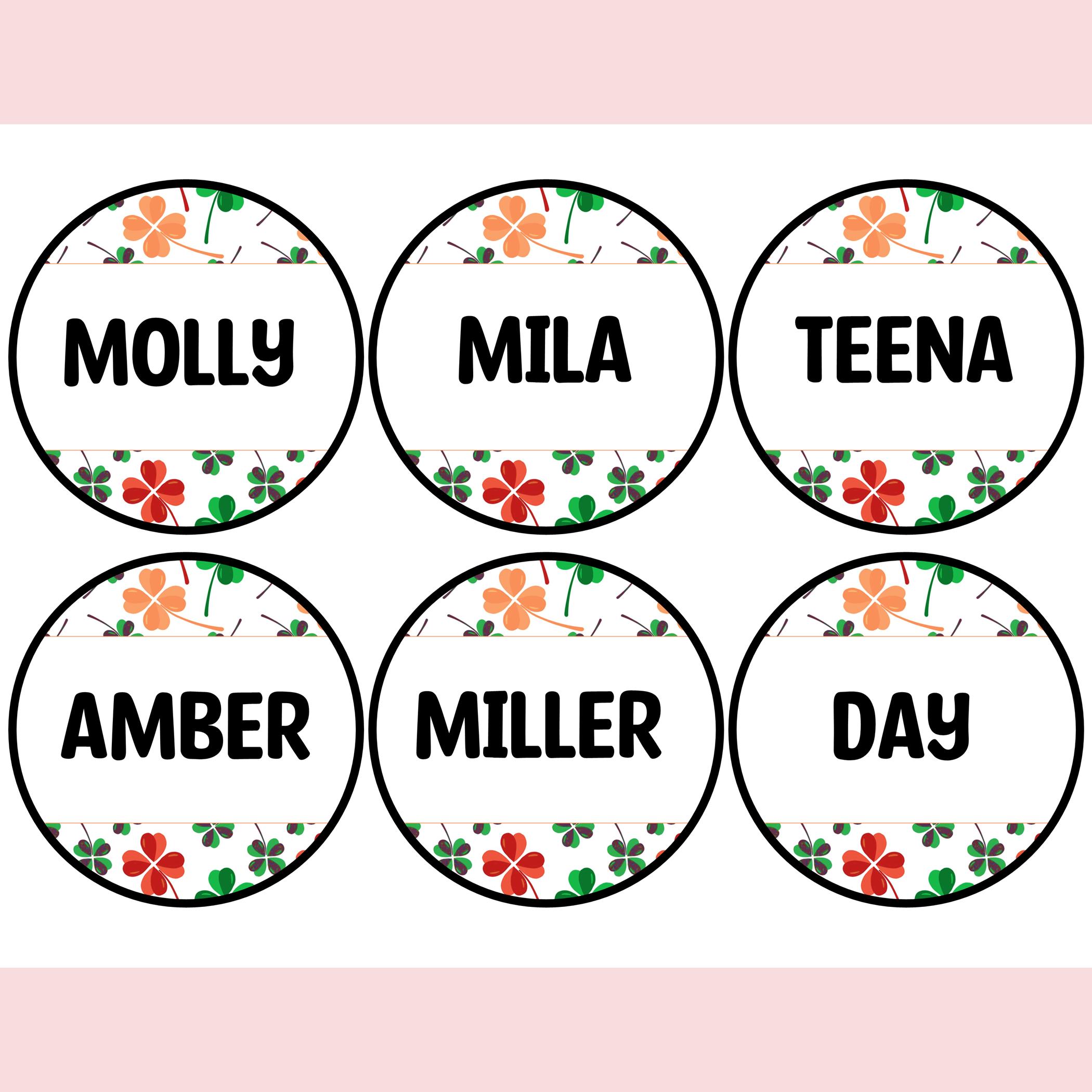 Printable Autumn Student Name Labels, Round Fall Classroom Labels ...