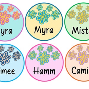 Printable Flowers Classroom Labels,round Floral Classroom Labels ...