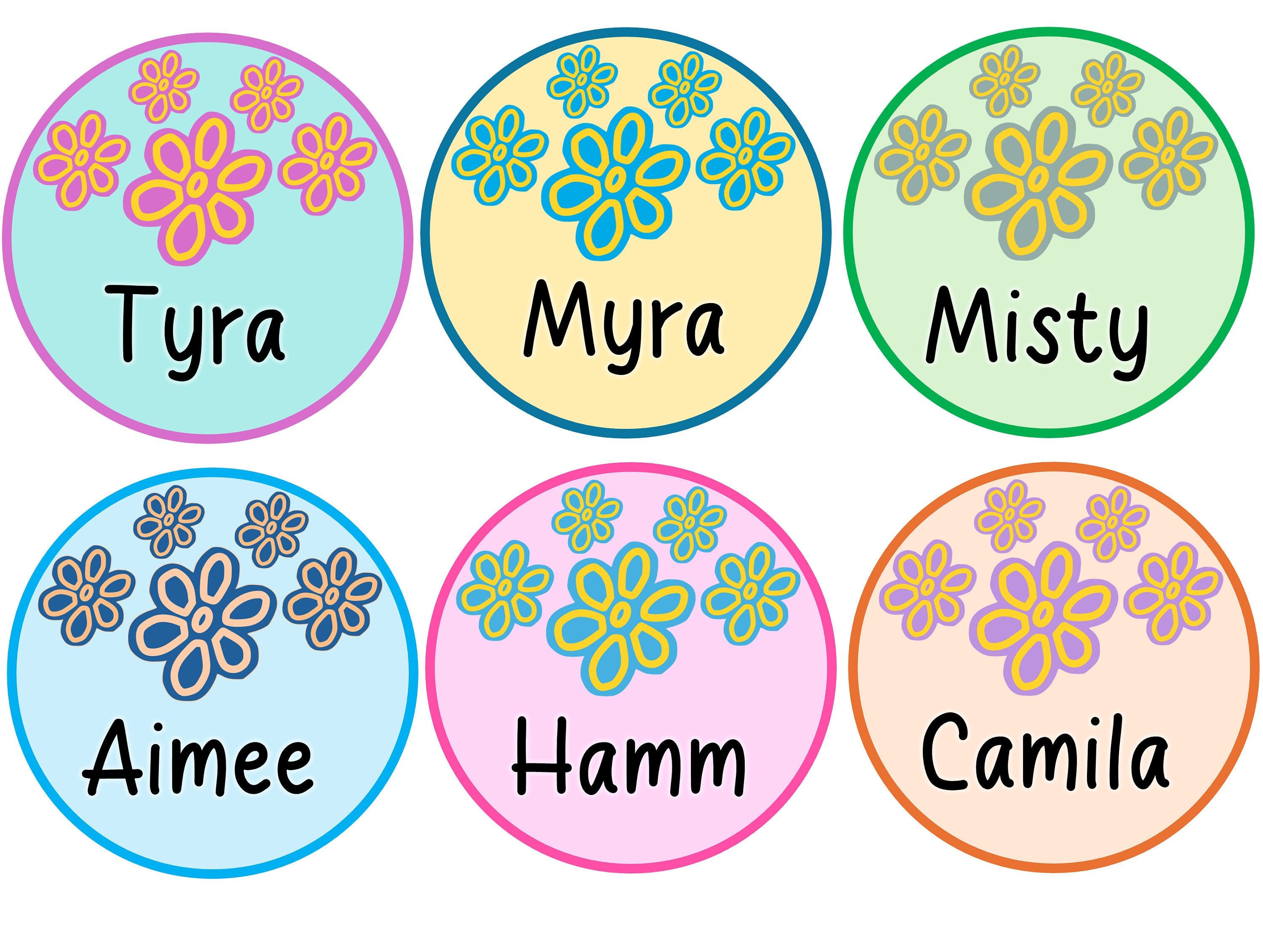 Printable Flowers Classroom Labels,round Floral Classroom Labels ...