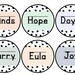 Printable Spotty Student Name Tags Printable, Editable Circular Name ...