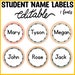 Printable Boho Neutral Student Name Labels, Classroom Labels, Name ...