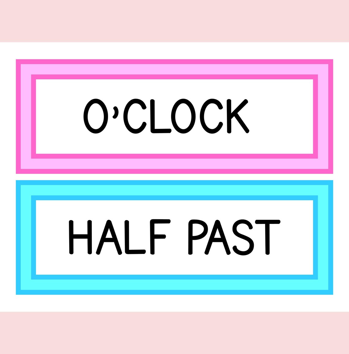 Printable Boho Bright Clock Numbers Display, Editable Clock Numbers ...