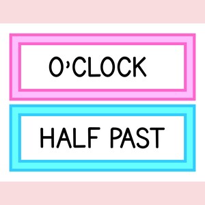 Printable Boho Bright Clock Numbers Display, Editable Clock Numbers ...