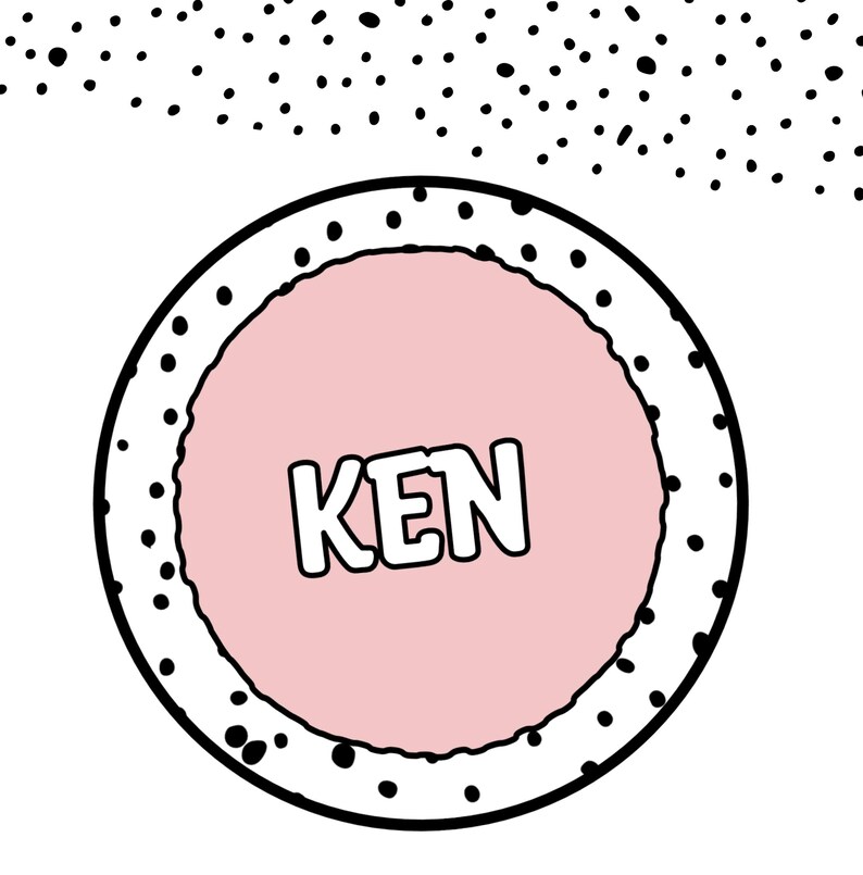 Printable Boho Neutral Spotty Student Name Labels, Back to School Kids ...