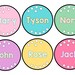 Back to School Printable Stars Student Name Labels, Bright Classroom ...