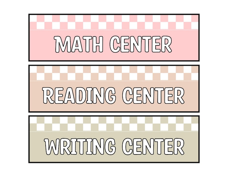 Boho Checkered Classroom Schedule Cards, Elementary Class Schedule ...