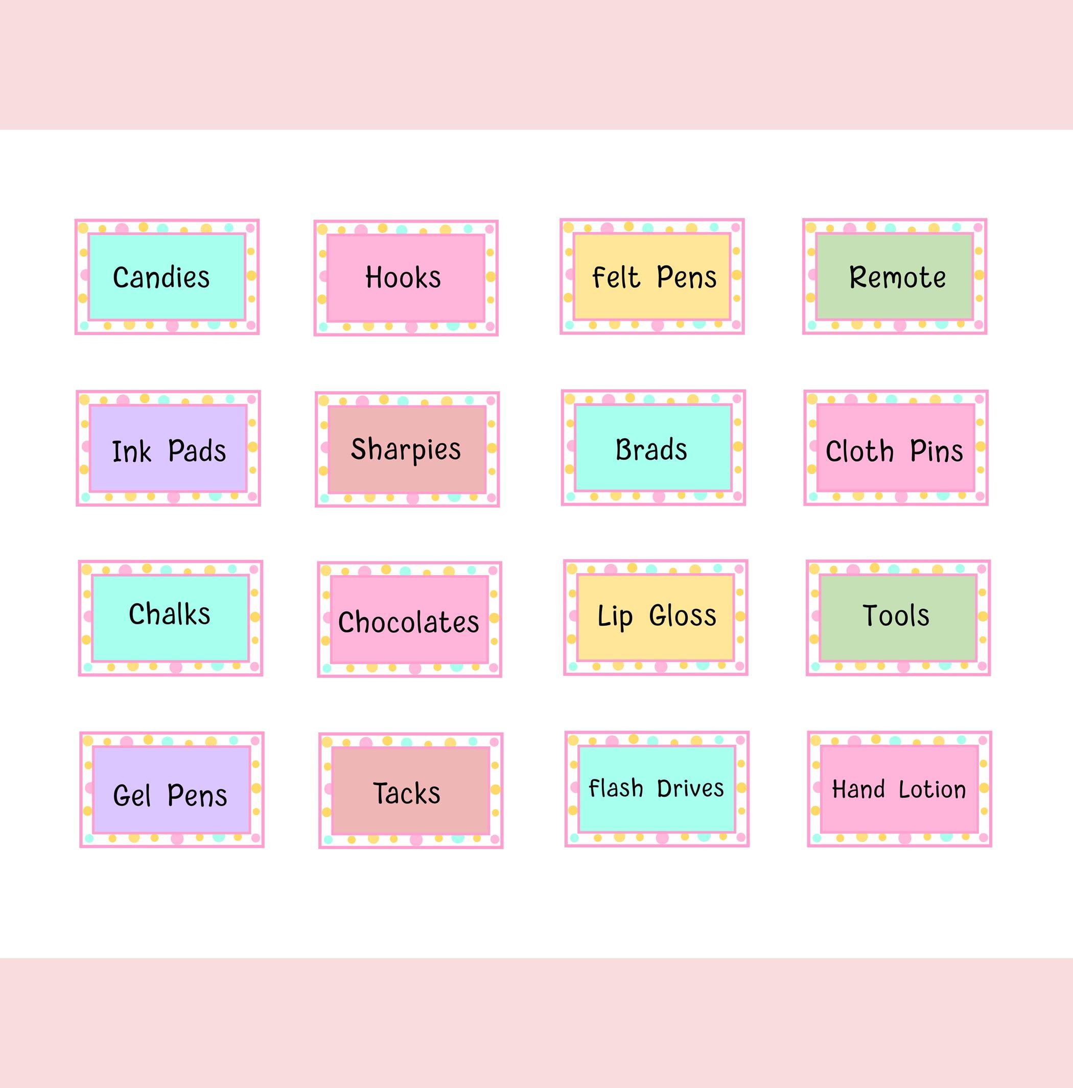 Back to School Printable Pastel Polka Dots Classroom Decor Bundle Pack ...