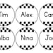 Printable Black and White Student Checkered Name Labels, Editable Name ...