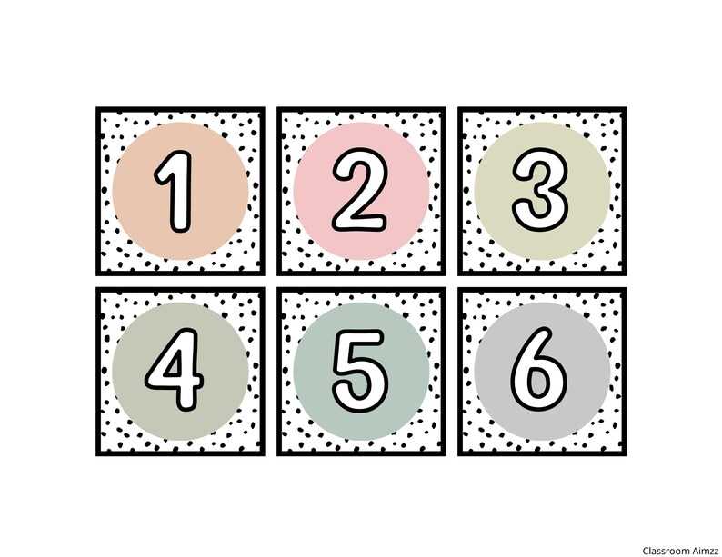 Printable Boho Neutral Spotty Classroom Calendar Labels, Calendar Cards ...