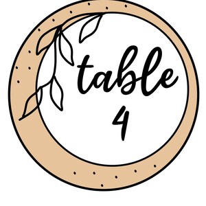 Back to School Printable Table Numbers, Boho Neutral Table, Team and ...