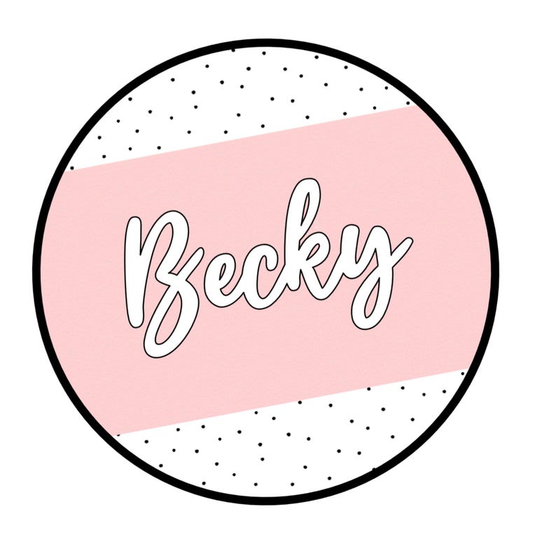 Printable Boho Neutral Minimalist Dotty Student Name Labels, Calm ...