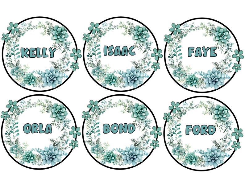 Editable Leaves Theme Spring Student Name Labels, Leaves Name Plates ...