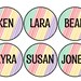 Printable Colorful Round Student Name Labels, Editable Classroom Labels ...