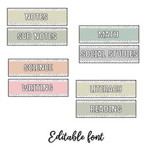 Printable Boho Neutral Spotty 10 Drawer Cart Labels, Rolling Cart ...
