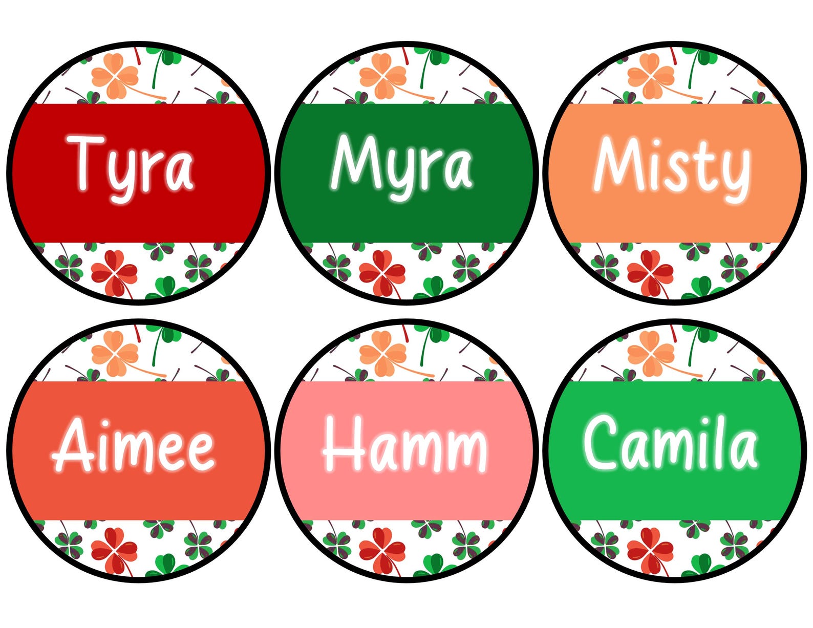 Printable Autumn Student Name Labels, Round Fall Classroom Labels ...