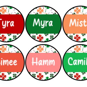 Printable Autumn Student Name Labels, Round Fall Classroom Labels ...