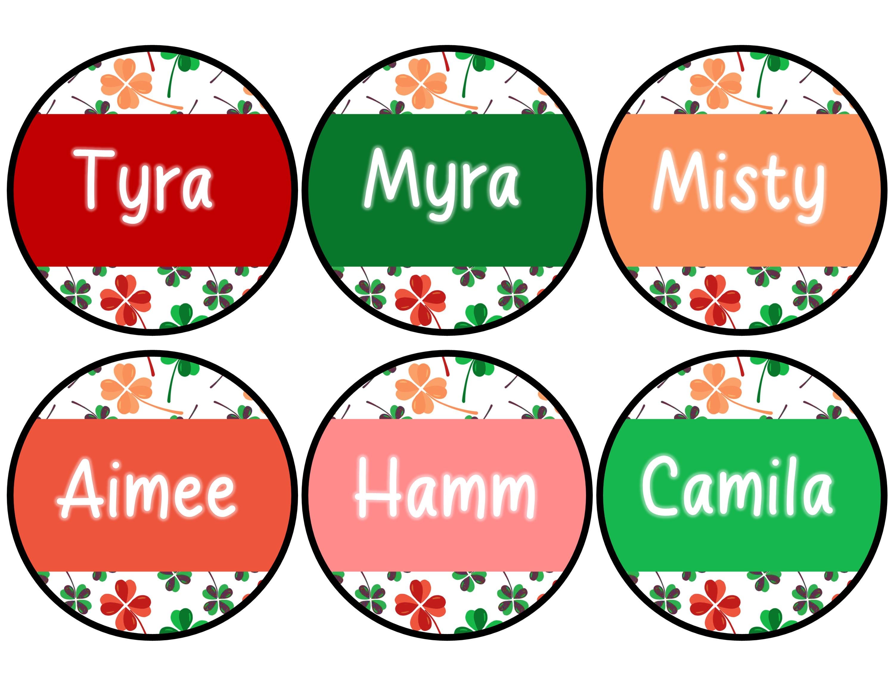 Printable Autumn Student Name Labels, Round Fall Classroom Labels ...