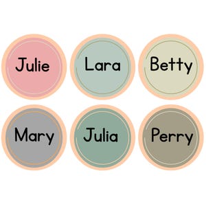 Printable Boho Neutral Spotty Student Name Labels, Library Labels, Name ...