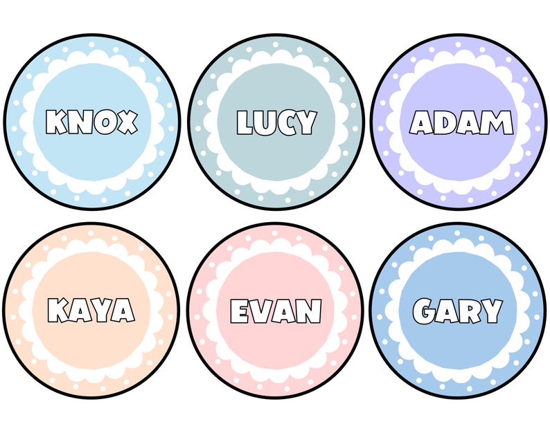 Winter Student Name Tags, Printable Snowflakes Name Labels, Cubby ...