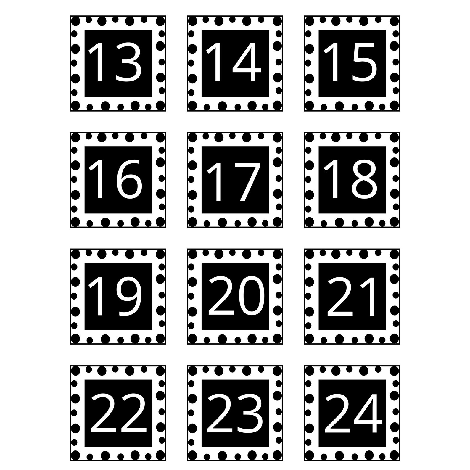 Printable Number Labels 1 to 36, Number Tags, Cubby Tags, Editable ...
