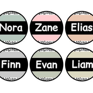 Printable Boho Student Name Labels, Editable Cubby Labels, Circle ...